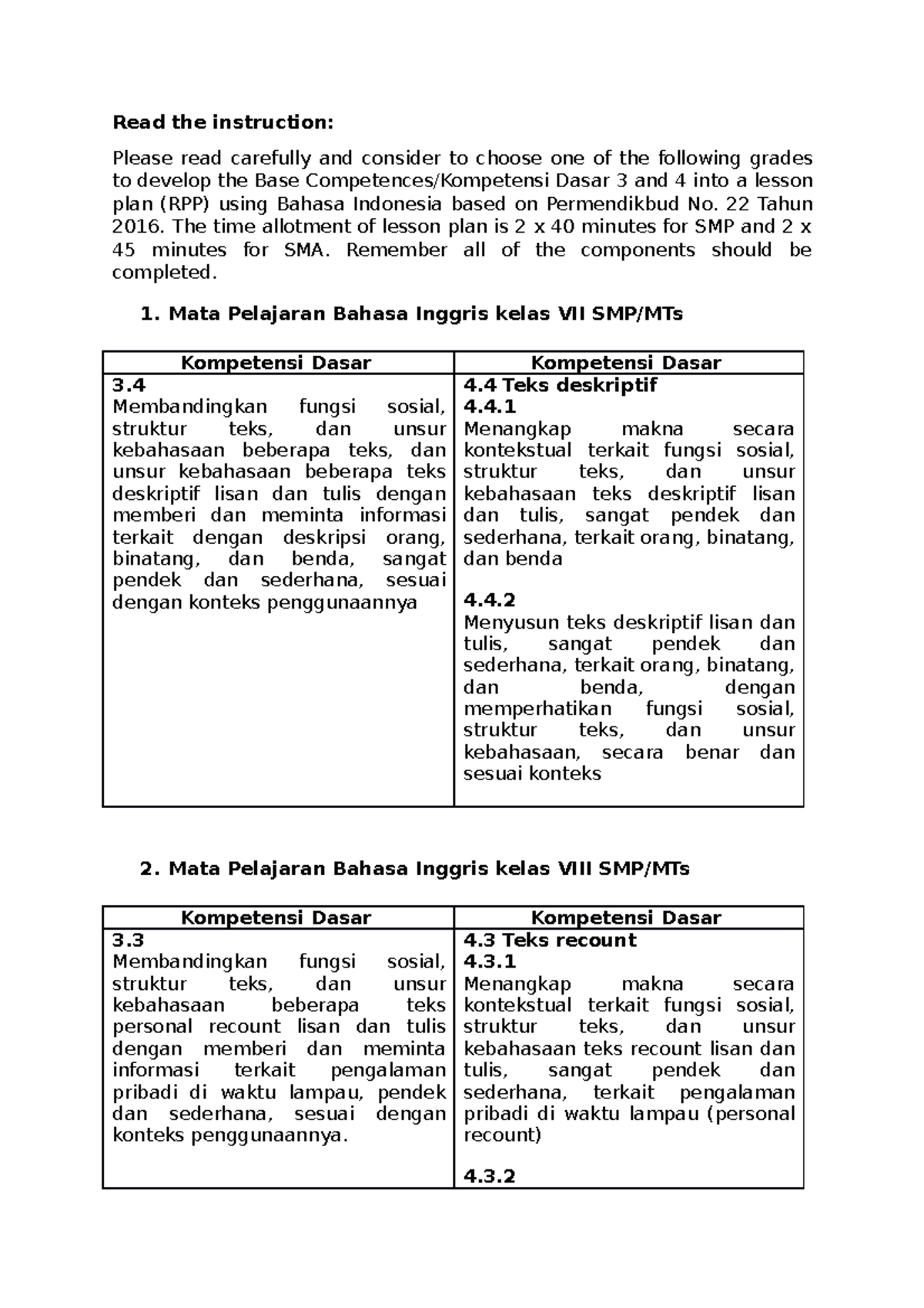 Practical LP prep - lesson plan preparation - Read the instruction ...