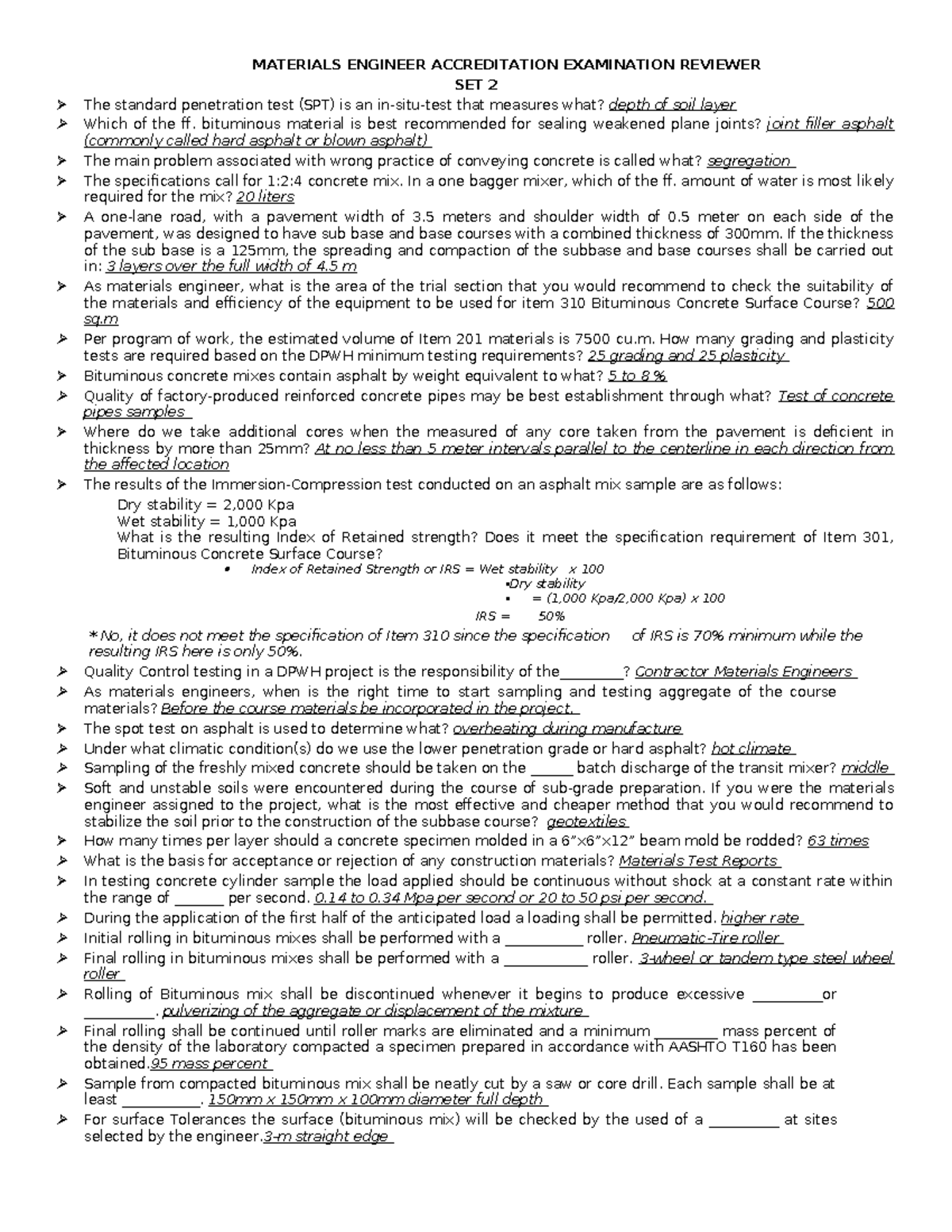 Materials Engineer Accreditation Examination Reviewer (SET 2)o - MATERIALS ENGINEER ...