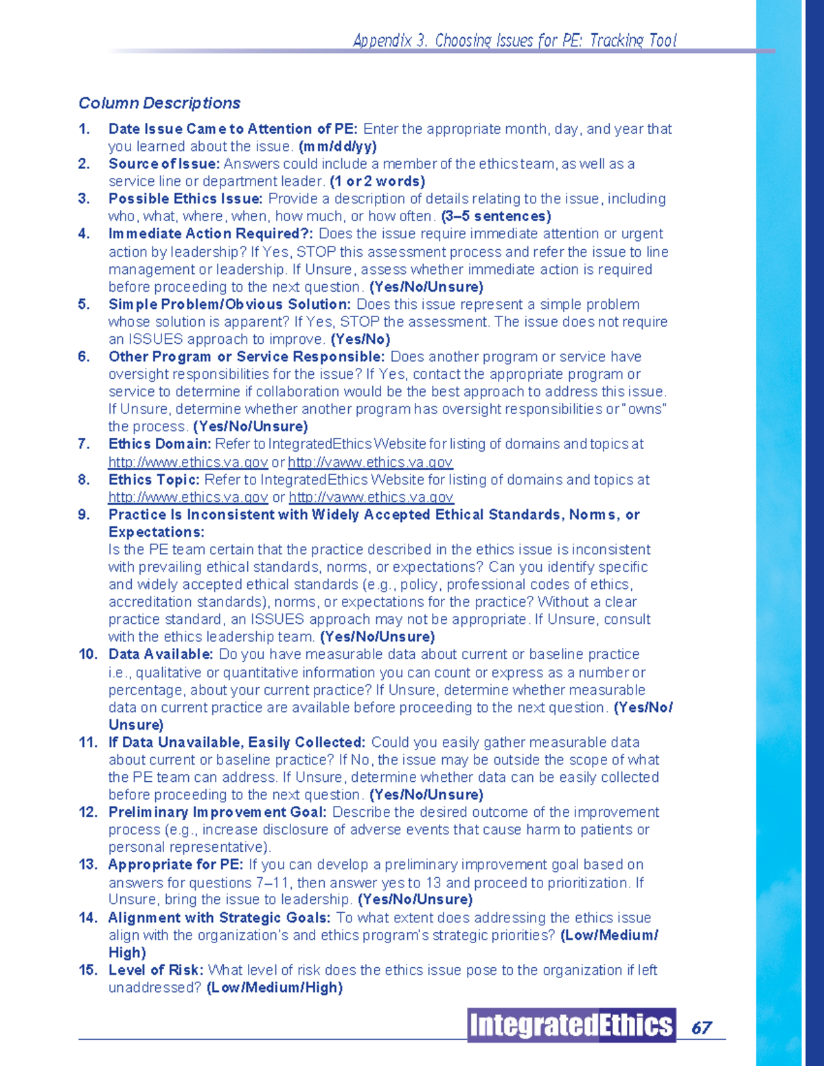 Comparison Chart Data Collection Methods - Appendix 3. Choosing Issues ...