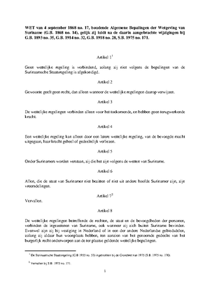 Grondwet Suriname - GRONDWET VAN DE REPUBLIEK SURINAME (S. 1987 no ...