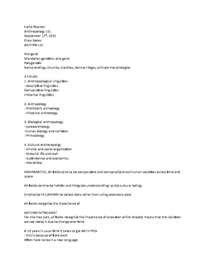 Archaeology Notes - Archaeology Archaeology Overview Archaeology is the ...