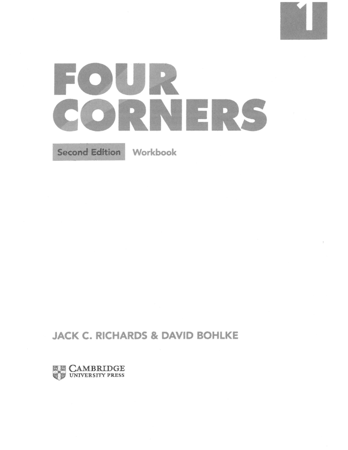 Four Corners 1 Workbook - English - Studocu