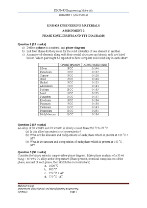Thin walled tutorial 1 - Simple answer - Solid Mechanics Ii / Mekanik Pepejal Ii - Studocu