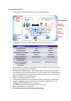 Klausuraufgabenbeispiele - Systemanalyse - Uni Koblenz-Landau - Studocu