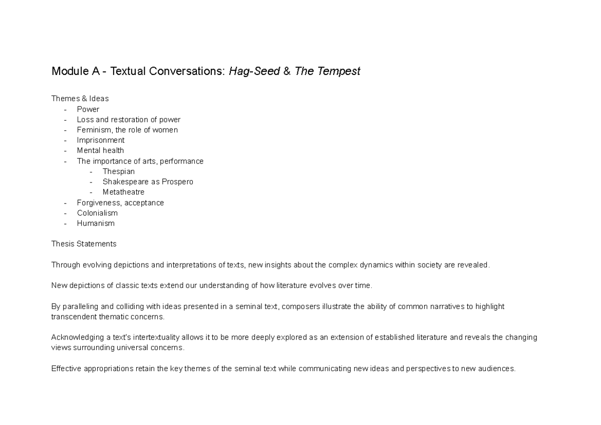 Mod a hag seed the tempest notes quotes exam prep 65471 c33da5f5 ...