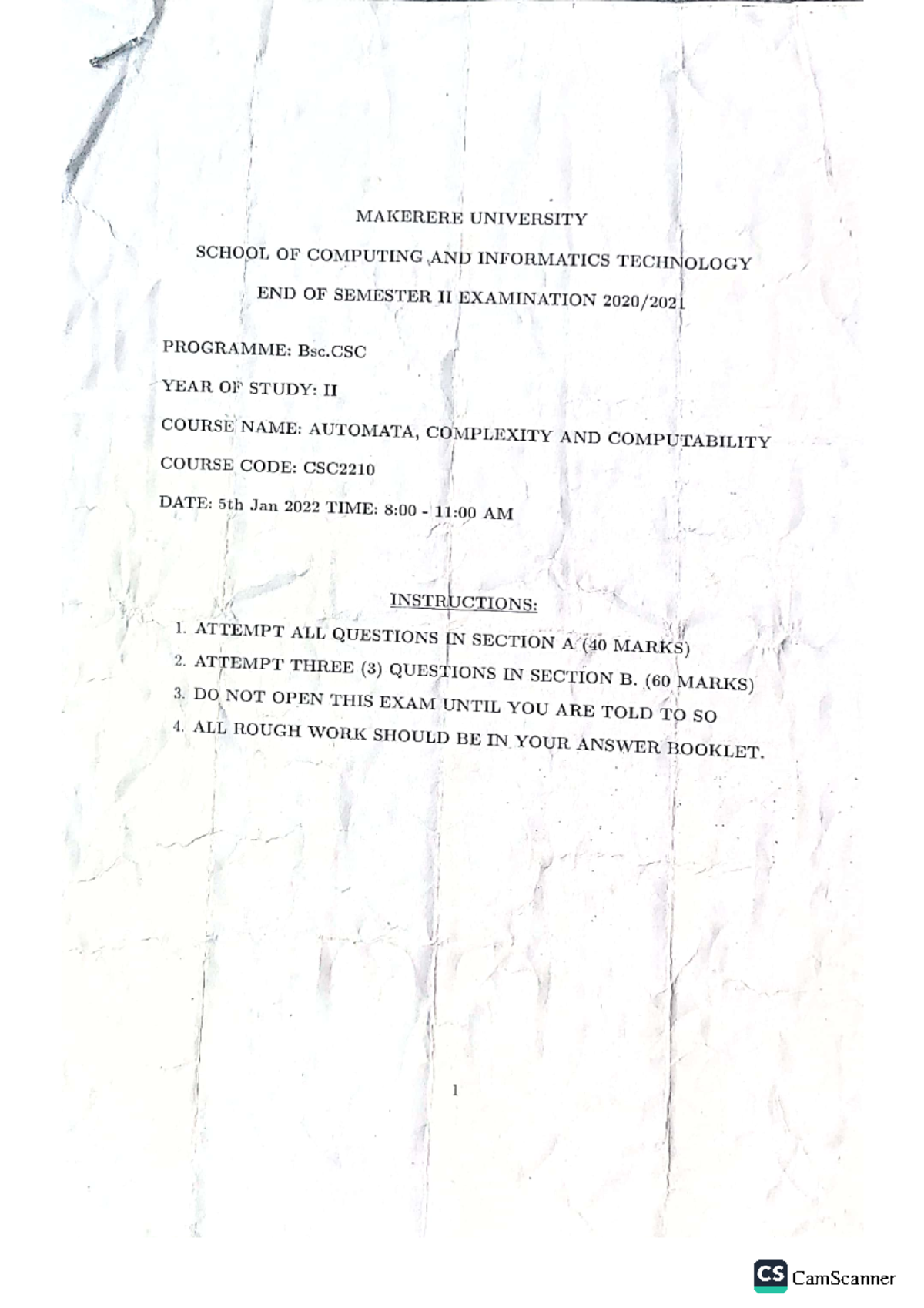 Automata - Automata, Complexity and Computability - Studocu