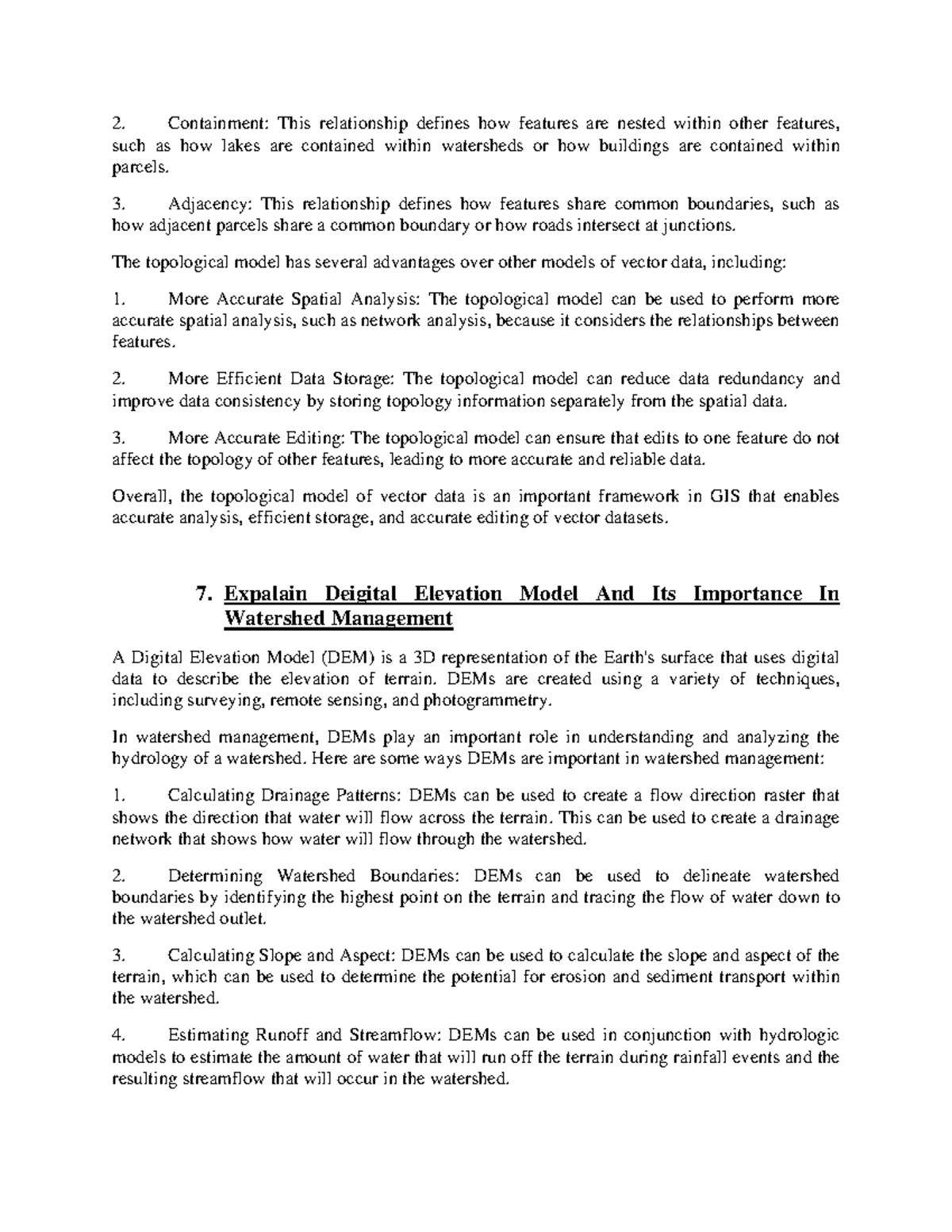 GIS-Set Solution 5 - Note - Containment: This relationship defines how ...