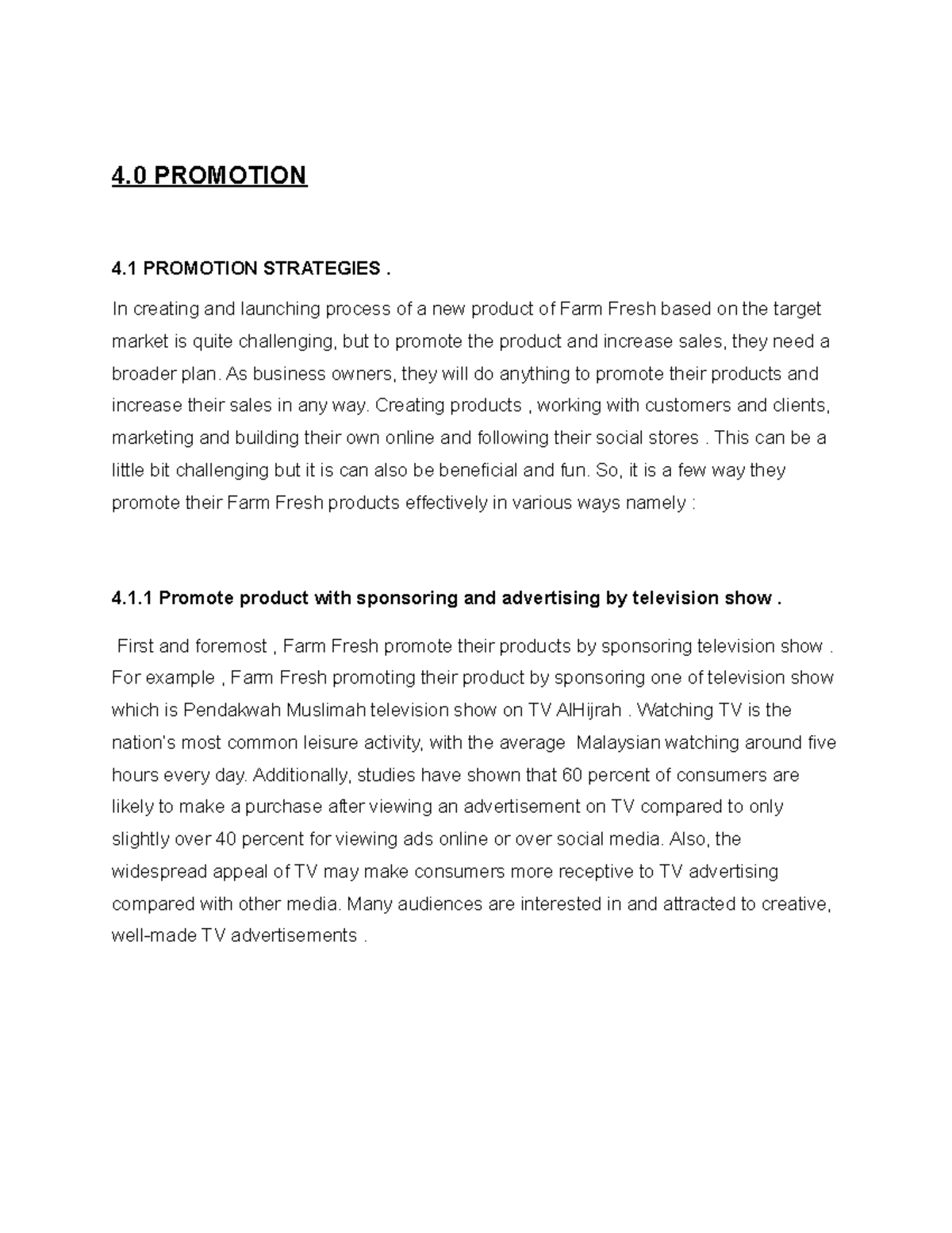 Promotion - note - 4 PROMOTION 4 PROMOTION STRATEGIES. In creating and ...