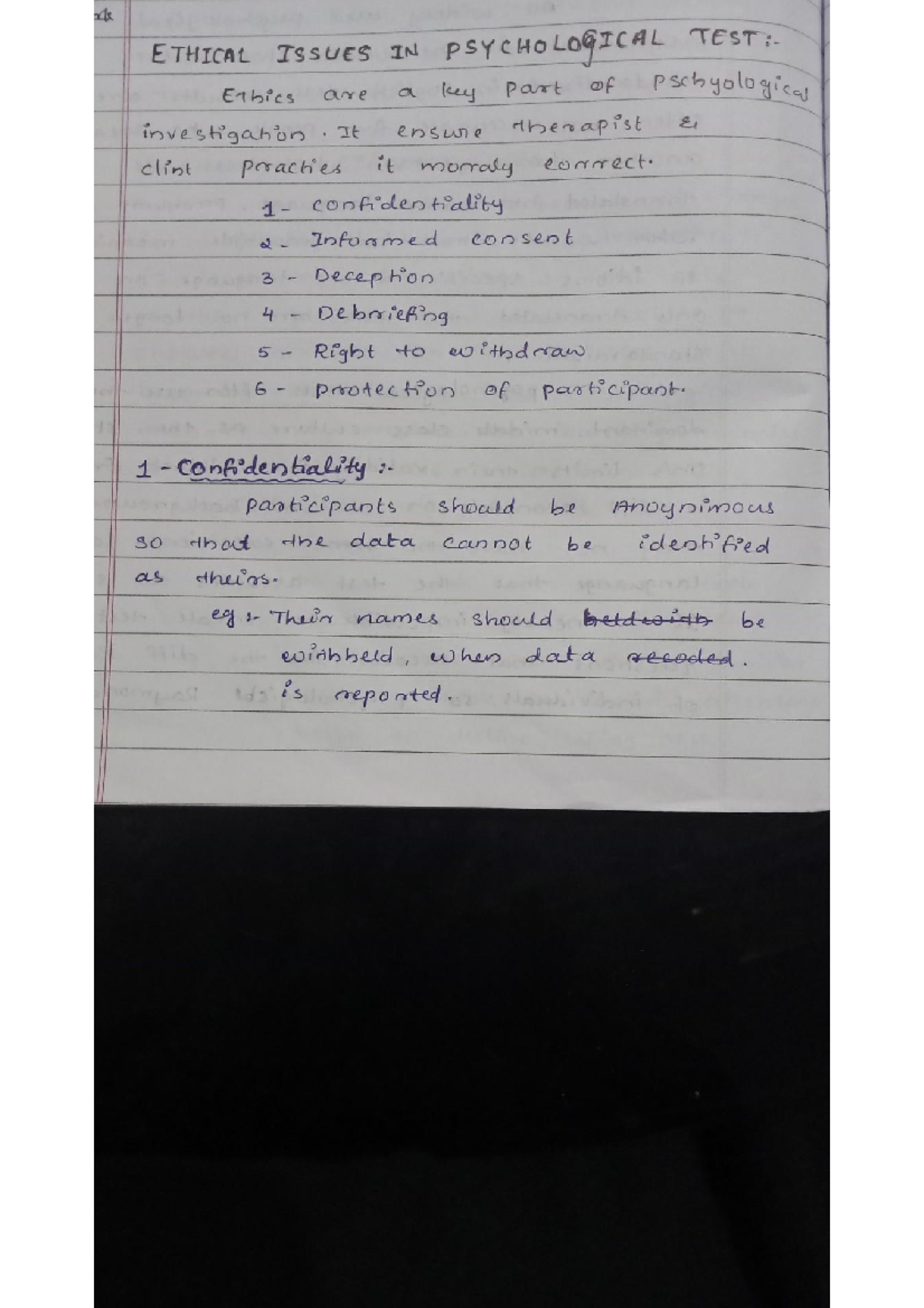 Ethical issues in Psychological Test - Bsc psychology - Studocu