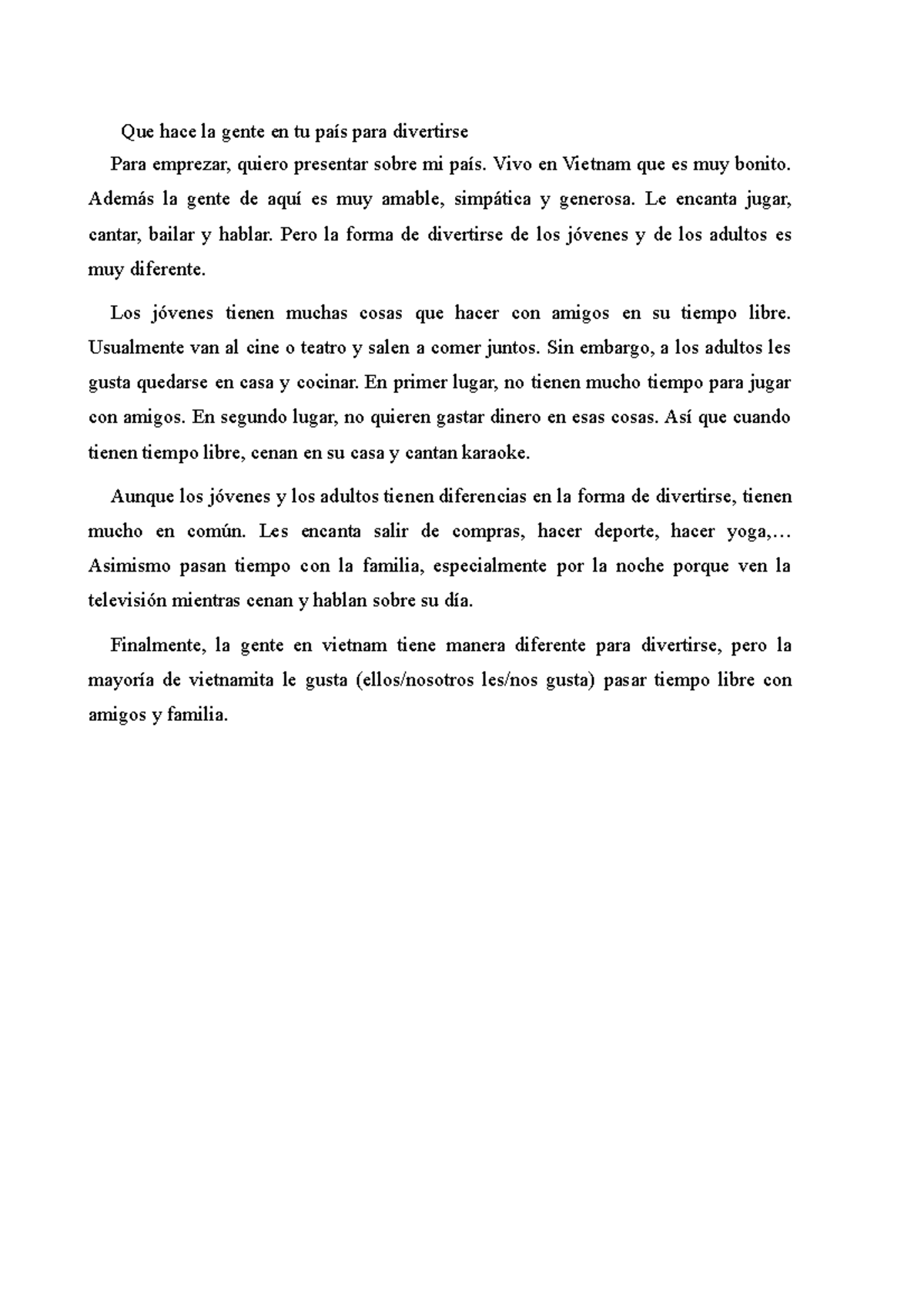 Que hace la gente en tu país para divertirse - Que hace la gente en tu ...