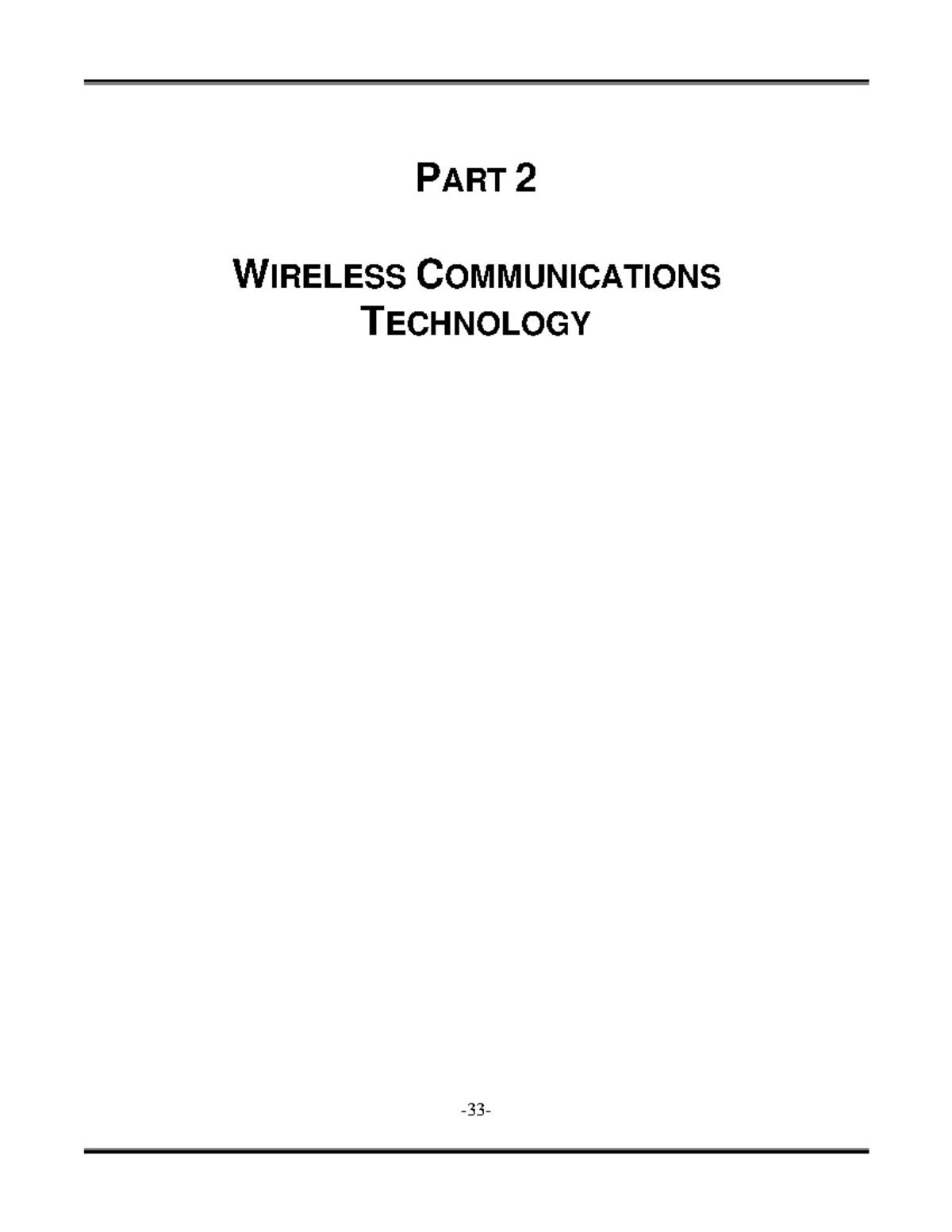 Wireless communication tecnology - PART 2 WIRELESS COMMUNICATIONS ...