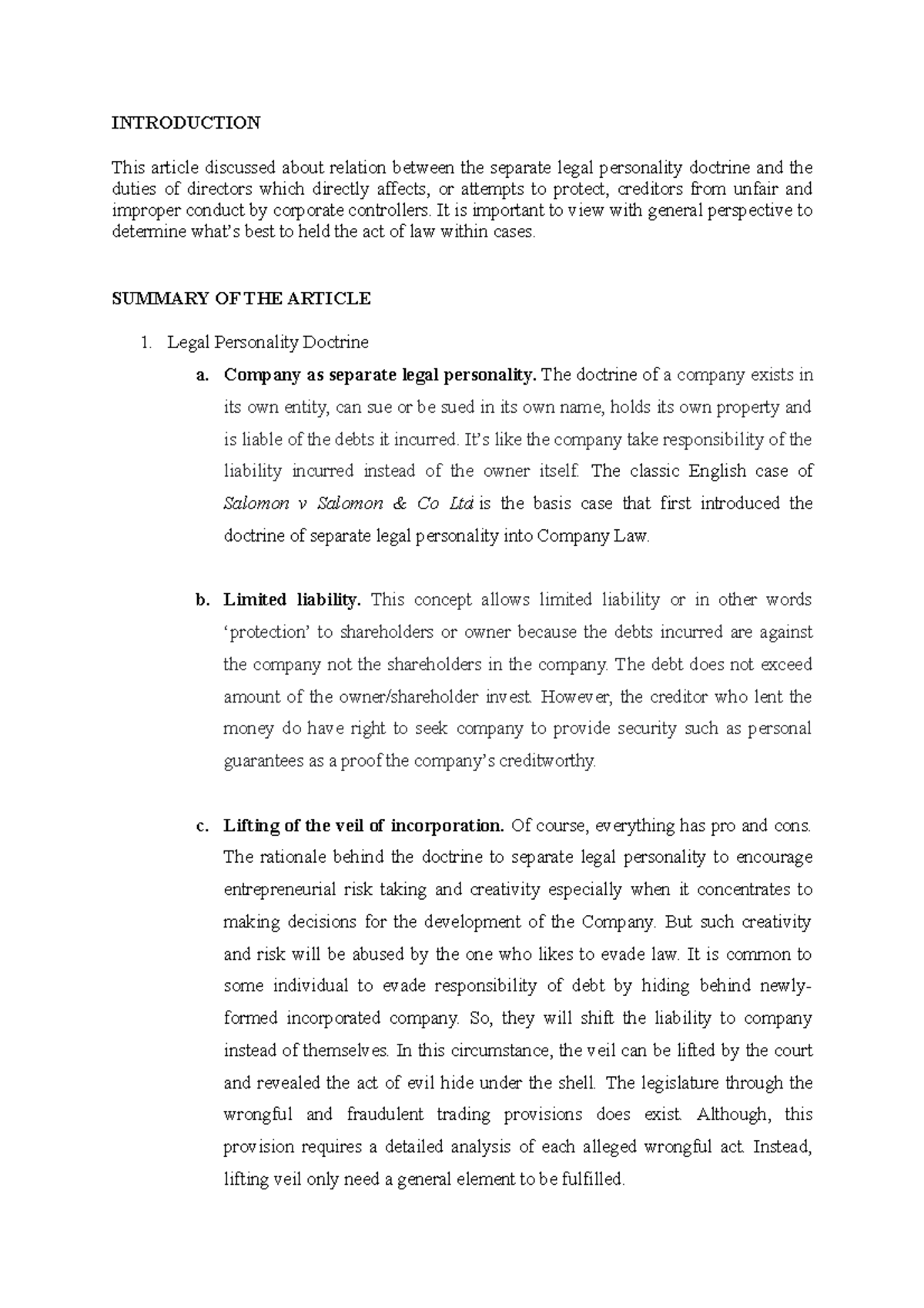 Assignment_LAW article review 2021 UiTM - Accounting - UiTM - Studocu