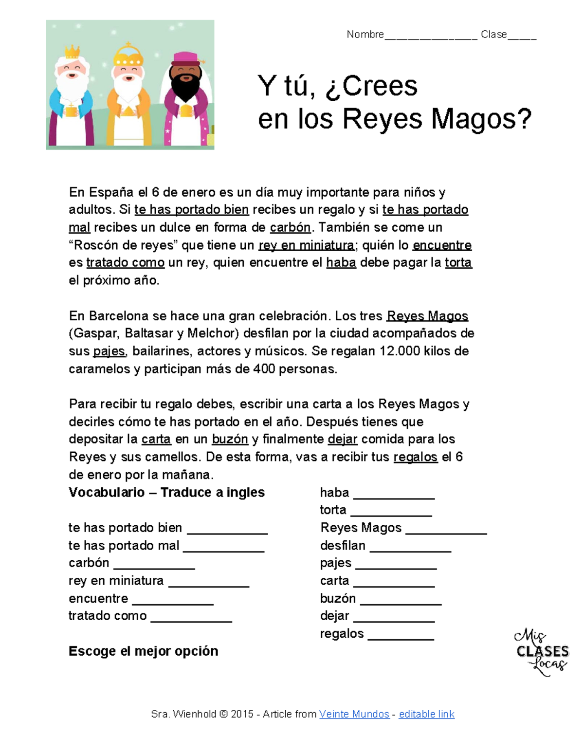 Alexander Forgione - 3 Reyes Magos Reading - Nombre ...