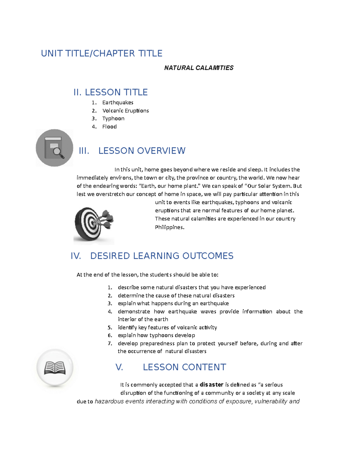 Environmental Science. Module 5 - UNIT TITLE/CHAPTER TITLE NATURAL ...