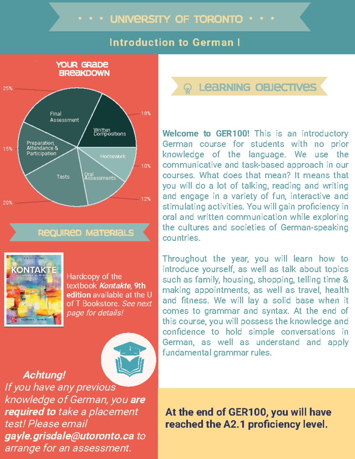 GER100-Syllabus-Curran - • • • University of Toronto • • • Introduction ...