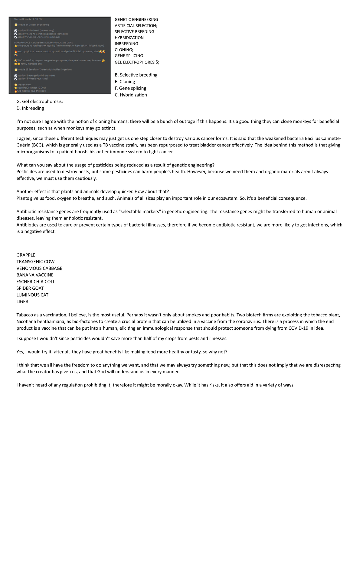 Genetic Engineering - GENETIC ENGINEERING ARTIFICIAL SELECTION ...