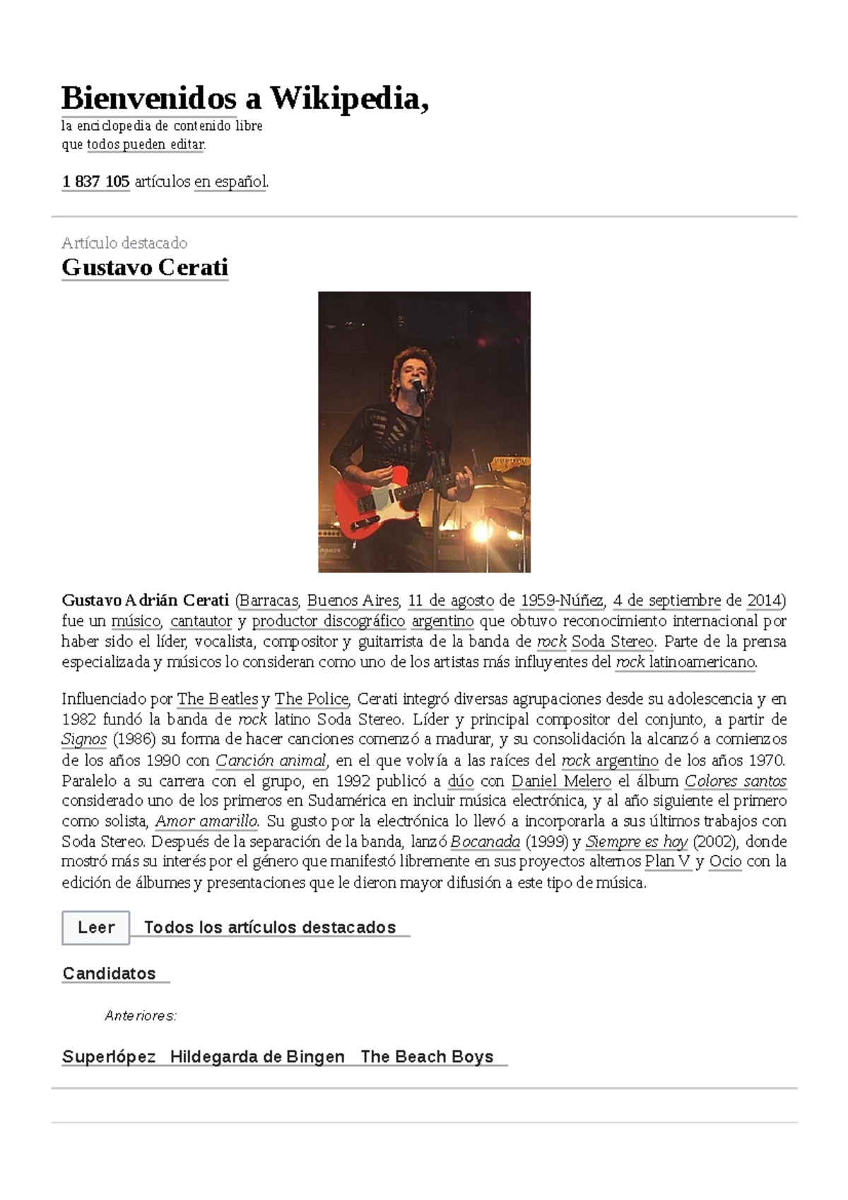 Wikipedia Portada - ... - Bienvenidos a Wikipedia, la enciclopedia de ...