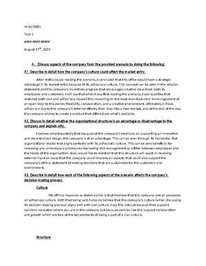 D079 Task 2 Final Draft Studocu - #### WGU D August 15th, 2024 Task 2 ...