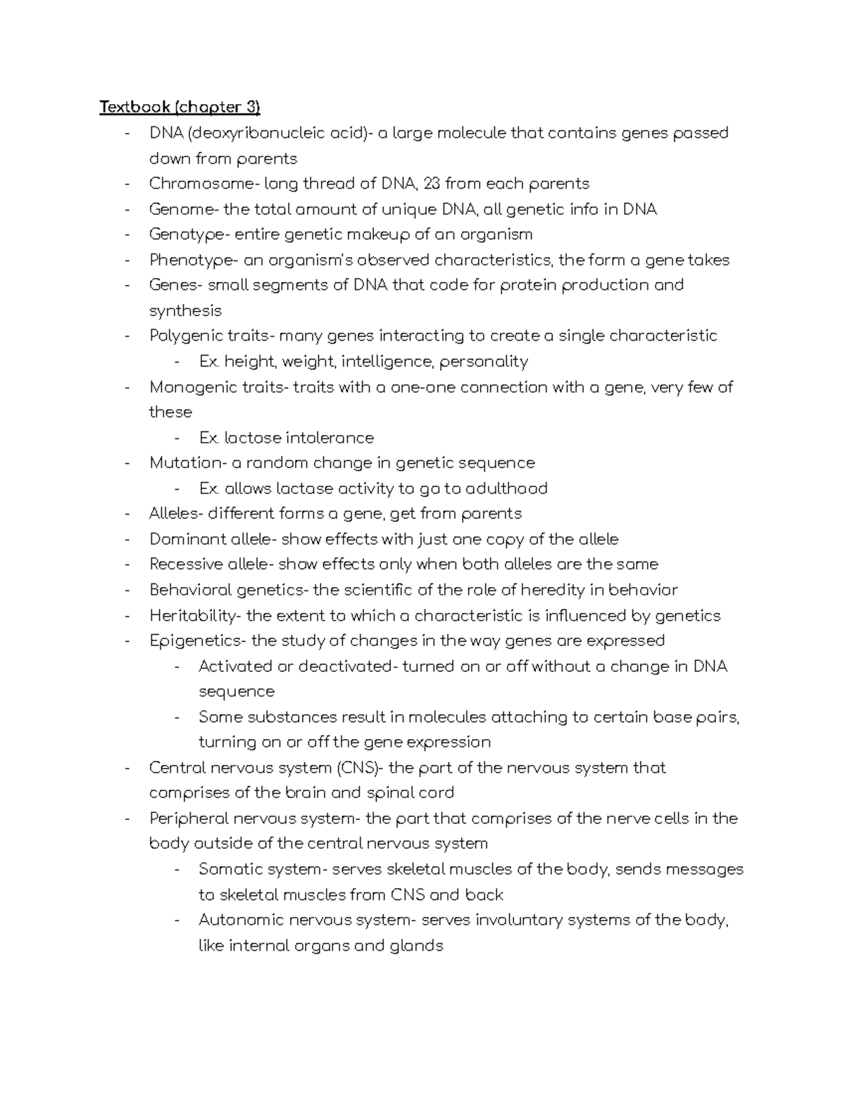 Biologic Lesson 1 - Britney Race - Textbook (chapter 3) - DNA ...