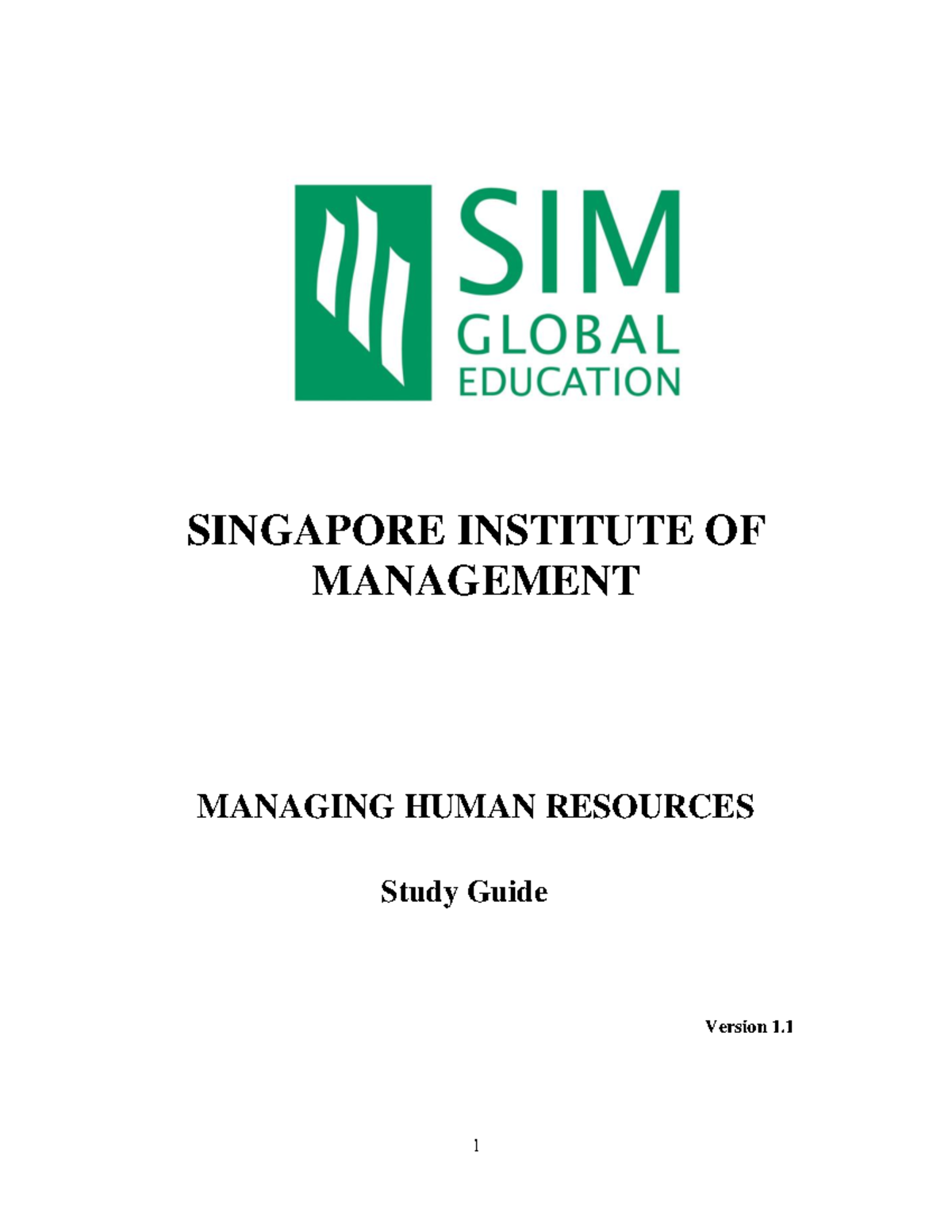 HRM Module book - SINGAPORE INSTITUTE OF MANAGEMENT MANAGING HUMAN ...