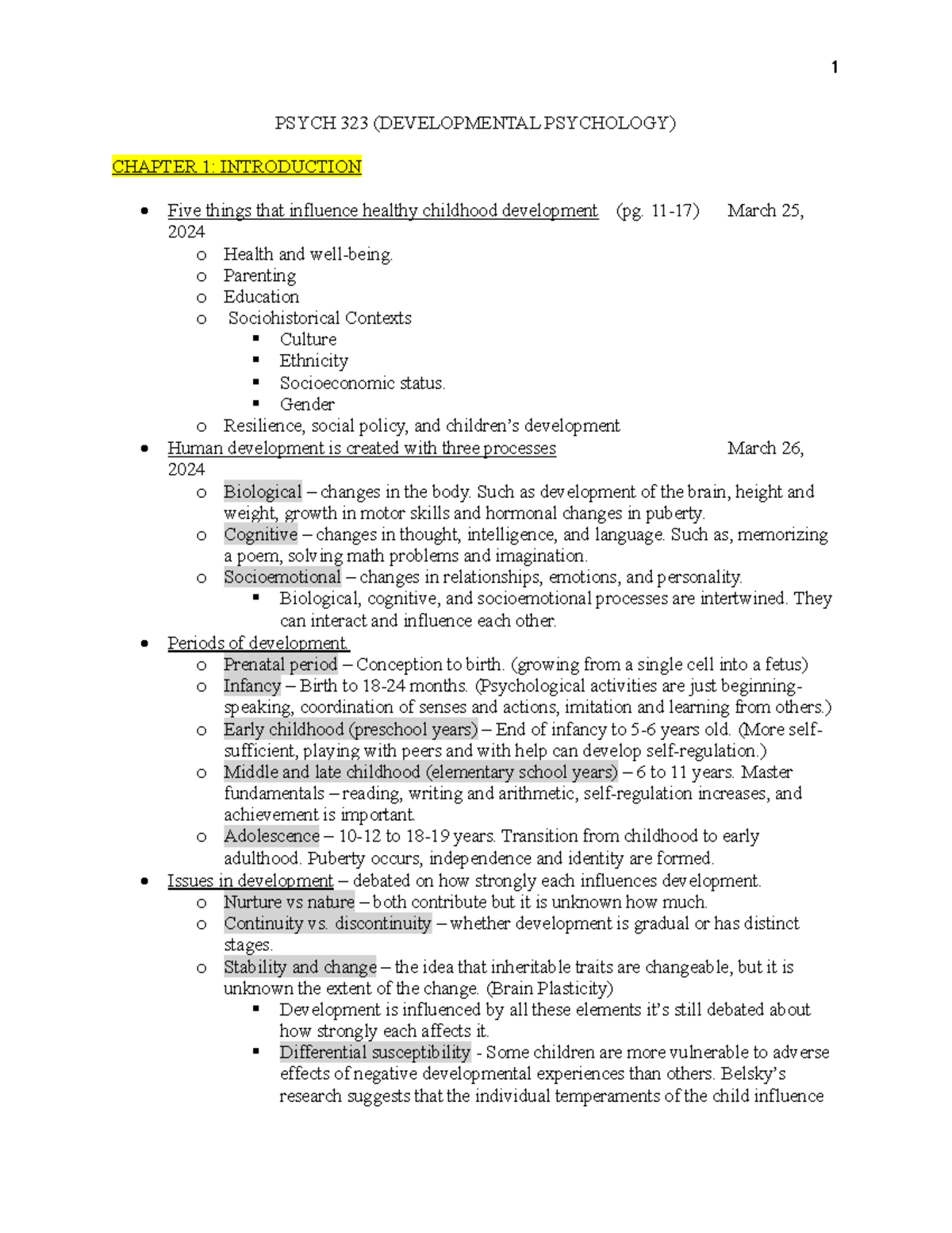 Psych 323 - chap 1 & 2 - Chapter 1 and 2 notes - PSYCH 323 ...