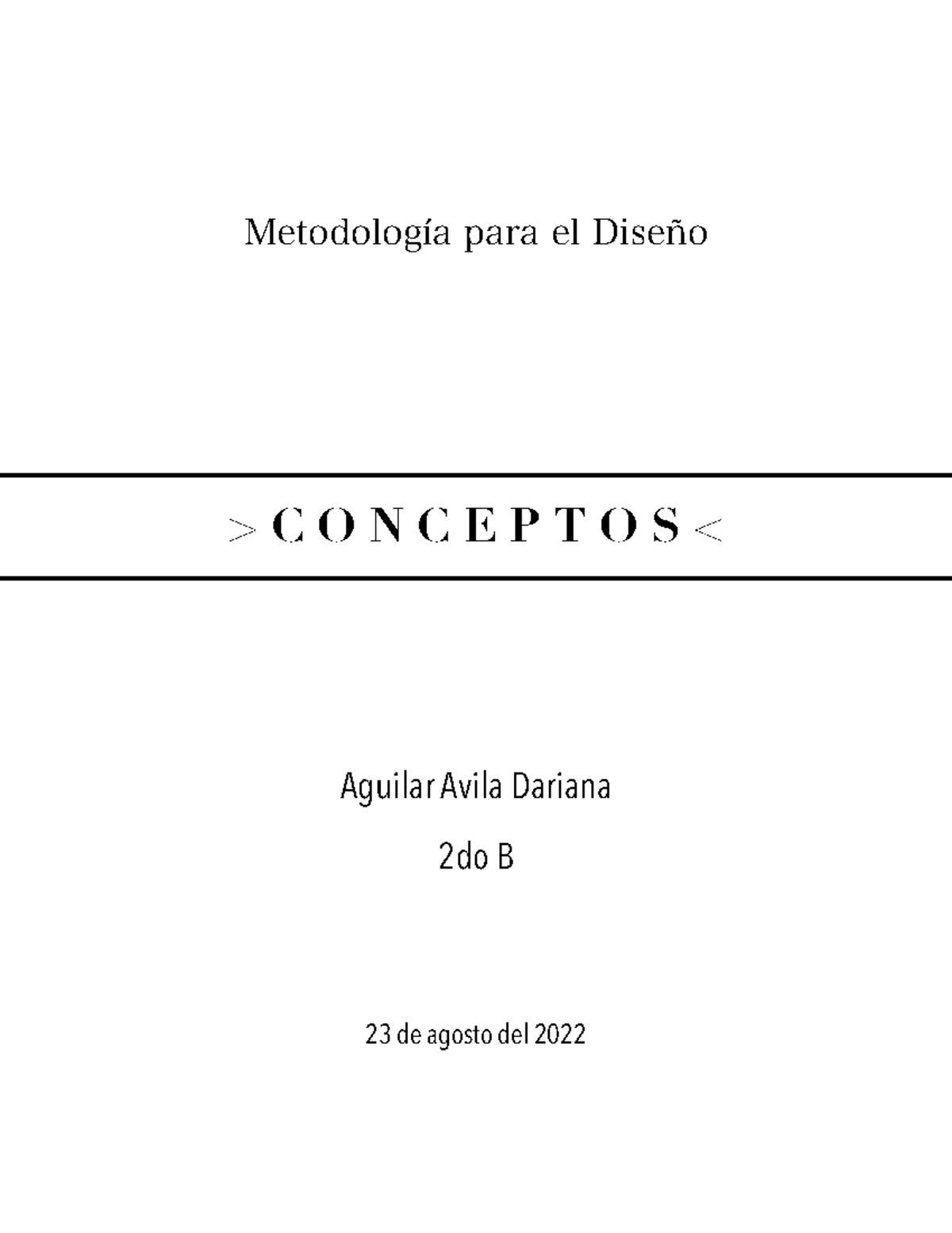 Conceptos - > C O N C E P T O S