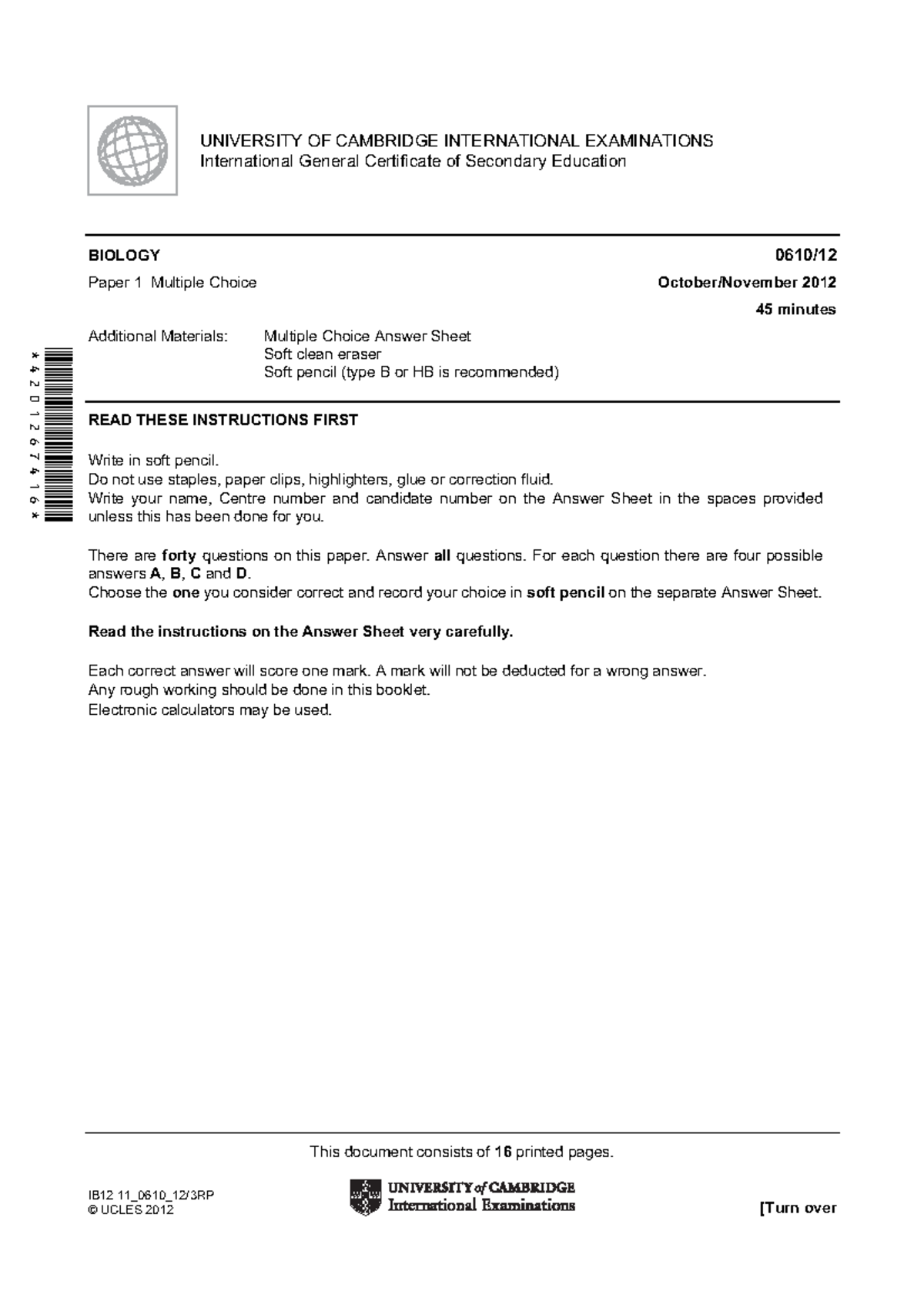 0610 w12 qp 12 - Math - This document consists of 16 printed pages ...