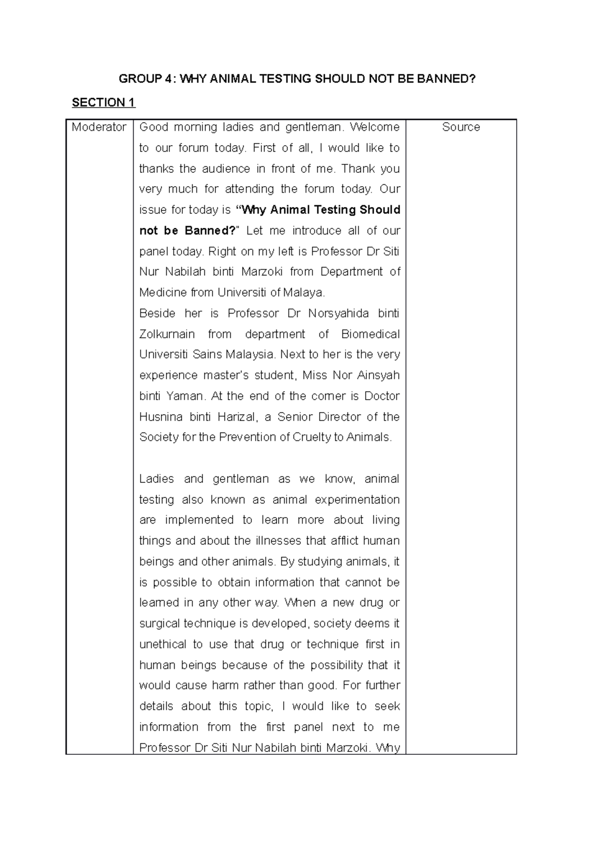 Portfolio Group 4 Why Animal Testing Should Not Be Banned - English for ...