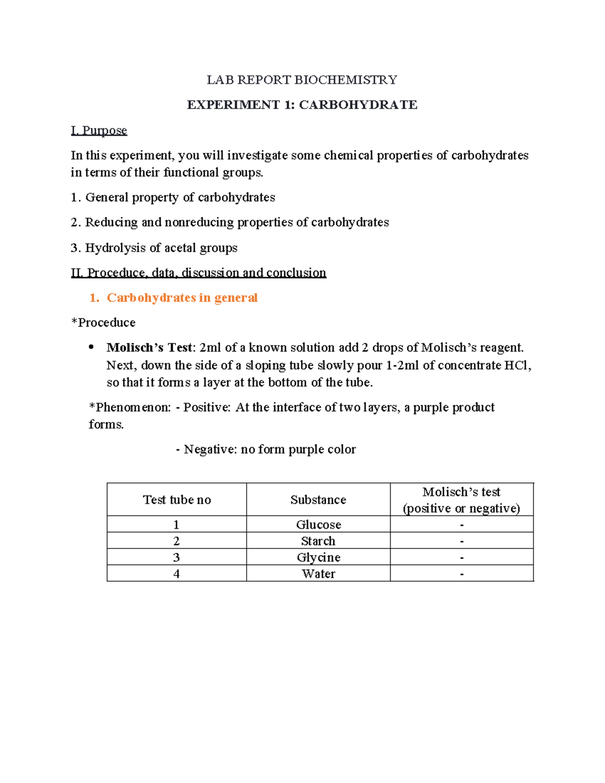 LAB Report Biochemistry DH19TP - LAB REPORT BIOCHEMISTRY EXPERIMENT 1 ...