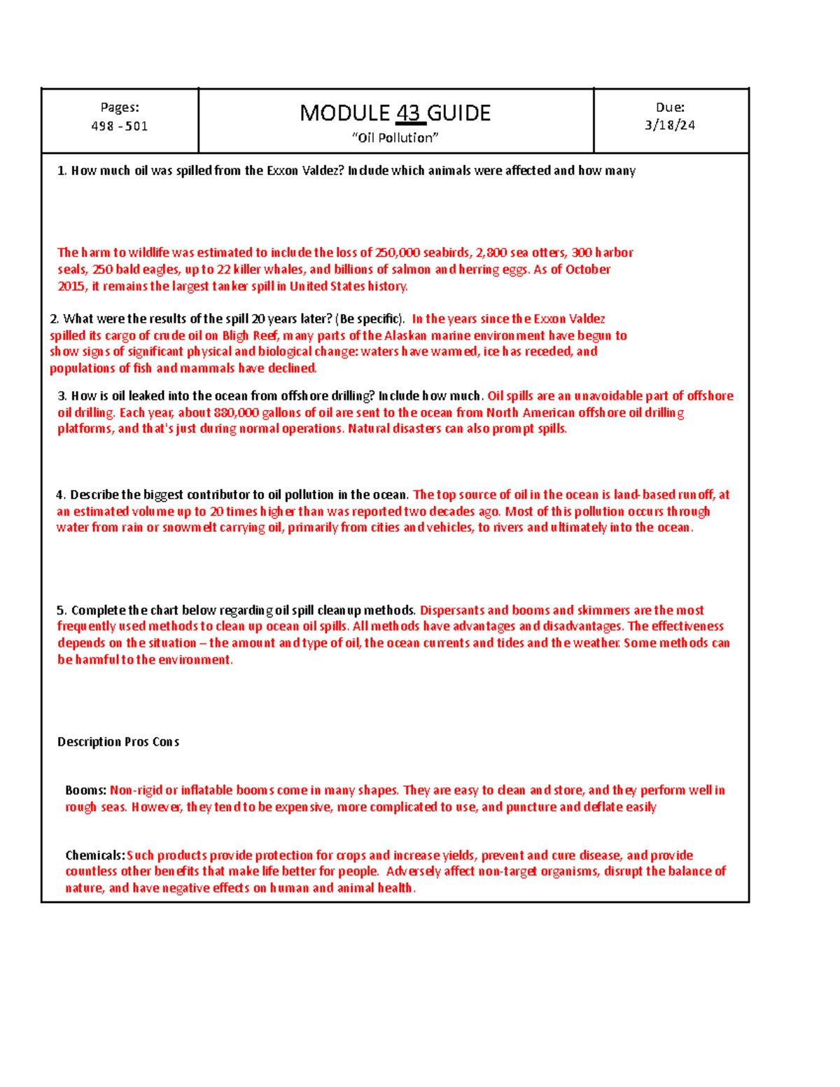 M43 Oil Pollution - ... - Pages: 498 - 501 MODULE 43 GUIDE “Oil ...