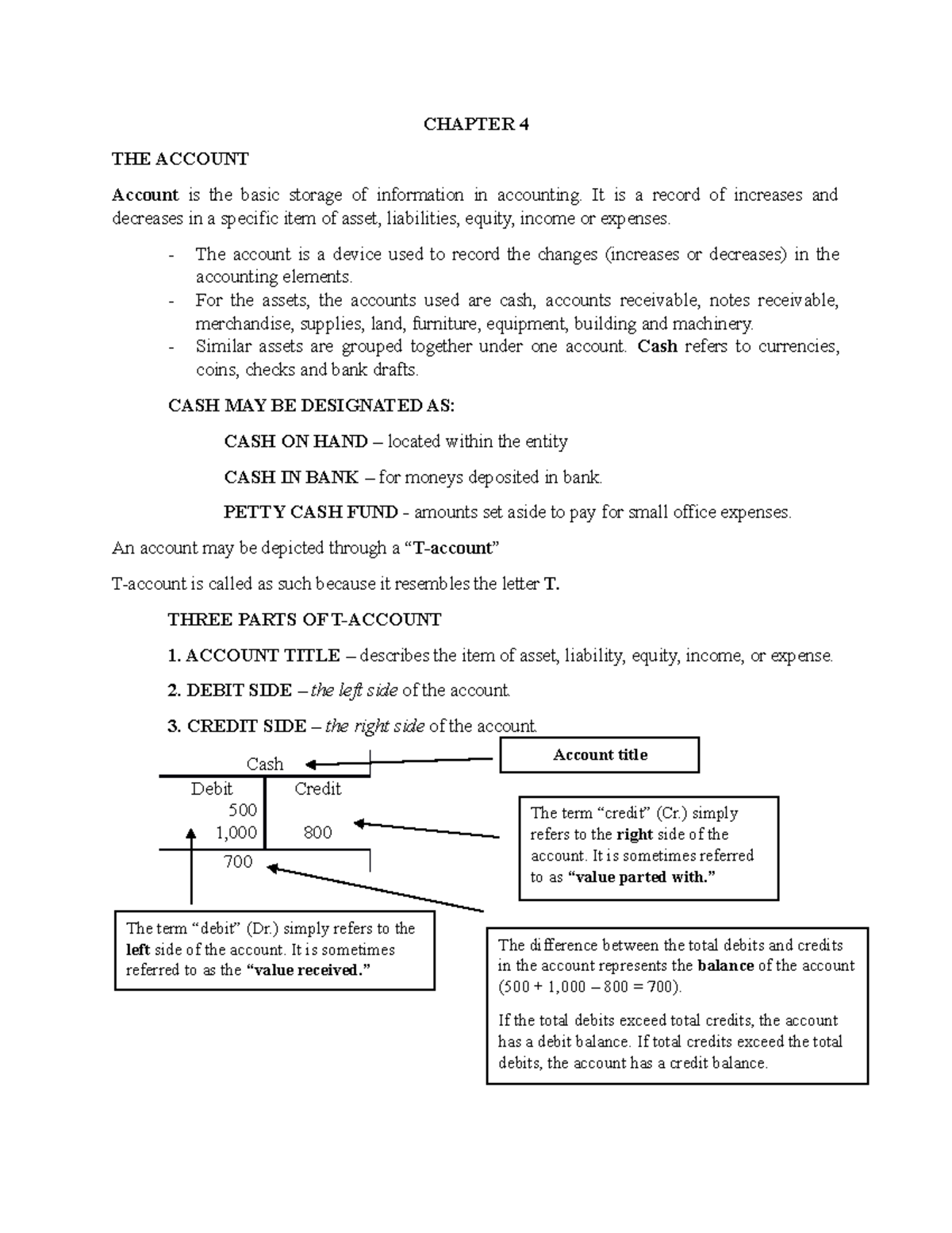 Chapter 4 - 8 - financial accounting and reporting - CHAPTER 4 THE ...