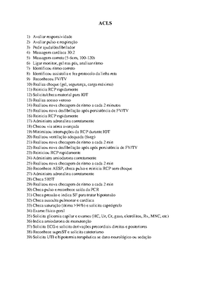 ATLS - checklist - Passo a passo sobre ATLS - ATLS • • • Paramentar ...