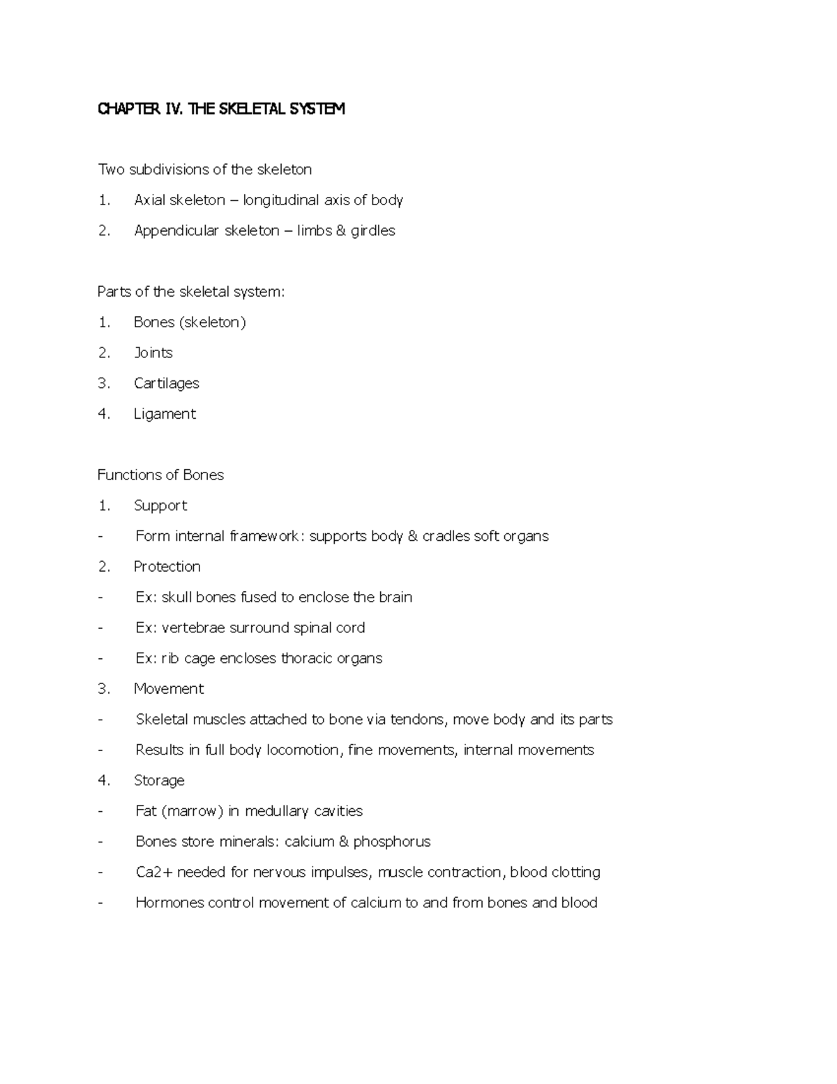 the human anatomy and physiology midterm lessons - CHAPTER IV. THE ...