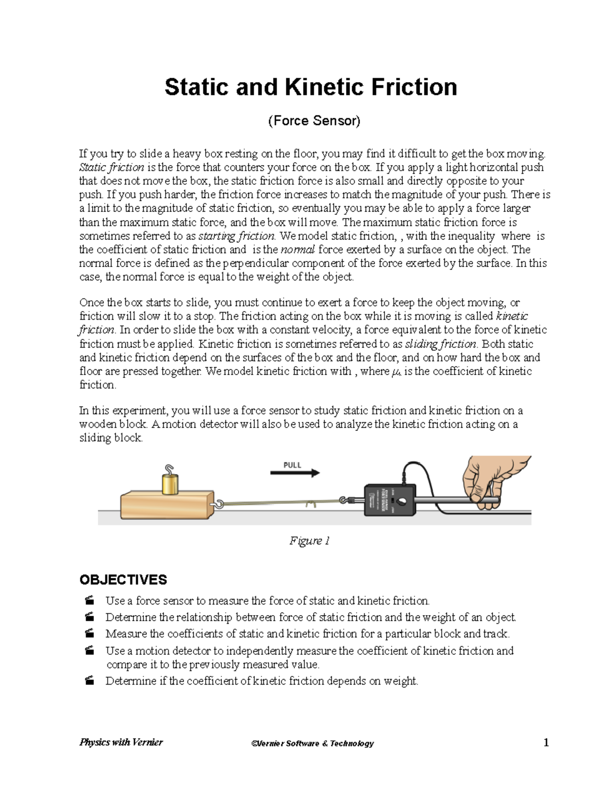 02-04a Static and Kinetic Friction Force Lab All text - Static and ...
