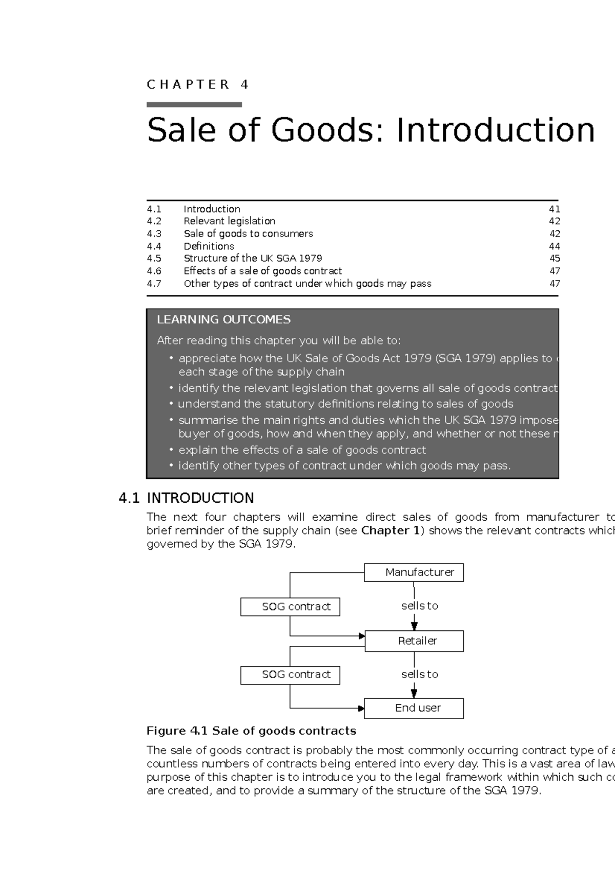 Sale of Goods: Introduction : Chapter 4 - Sale of Goods: Introduction ...