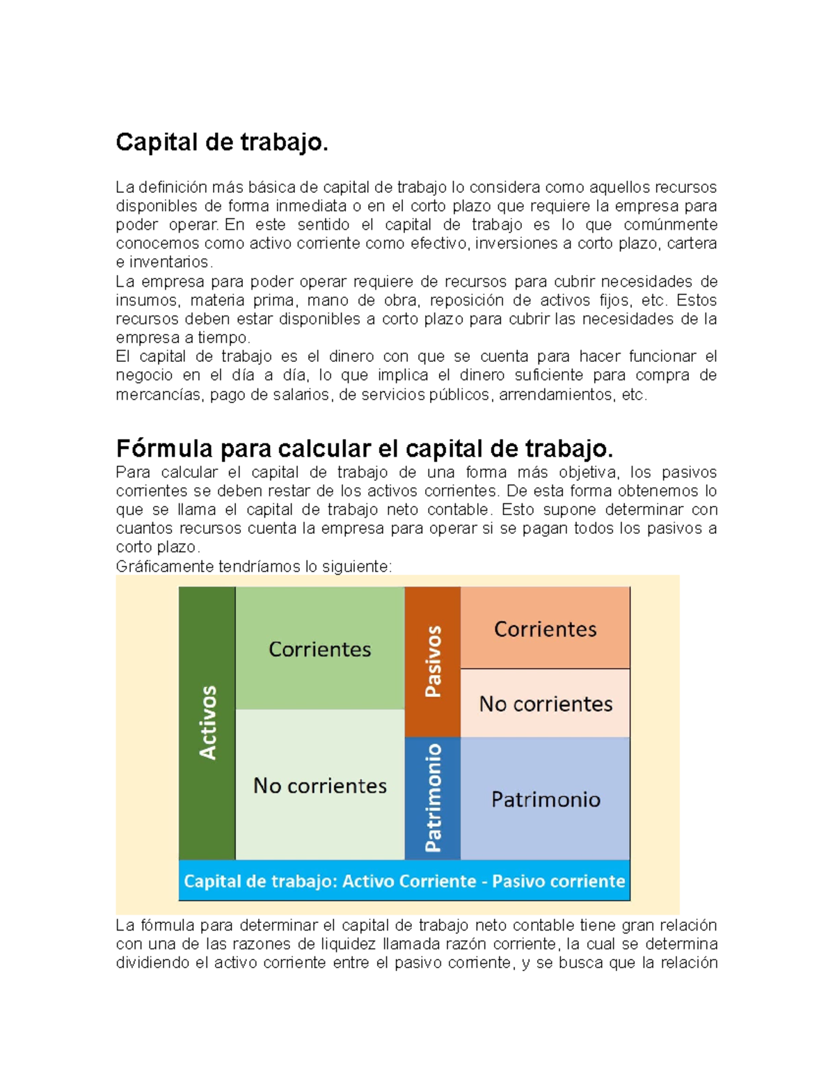Capital de trabajo - asde - Capital de trabajo. La definición más ...