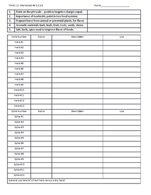 7February 9 Worksheet #7 - FSHN 111 – Worksheet #7 2.9 Name ...