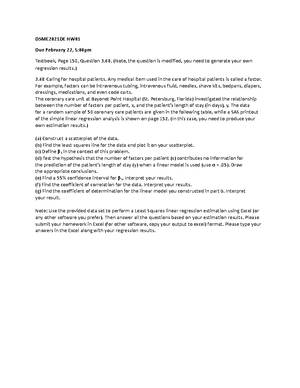 Homework 4 - the assignment 4 - Due Oct 5 The econometric model is Y𝑖 ...