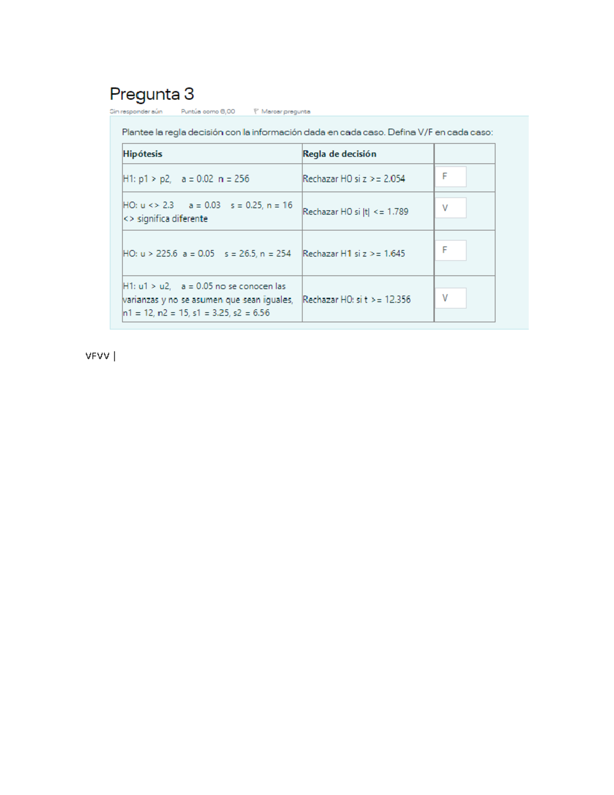 Resultados ACT Virtual 2 Estadistica - VFVV | 14. - Studocu