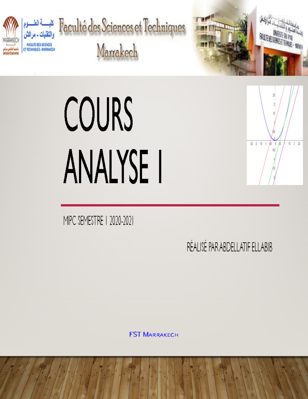 Cours Mipcanalyse 1 2021 - COURS ANALYSE 1 MIPC SEMESTRE 1 2020 ...