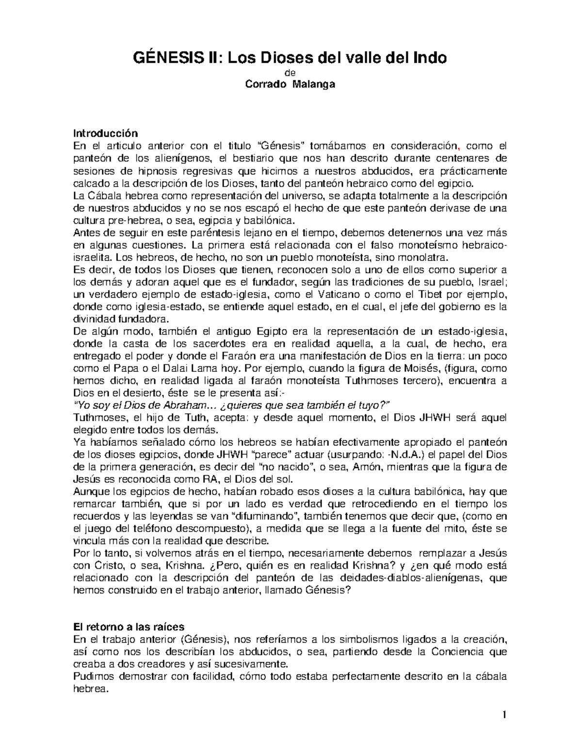 Genesis 2 - NINGUNA - GÉNESIS II: Los Dioses del valle del Indo de ...