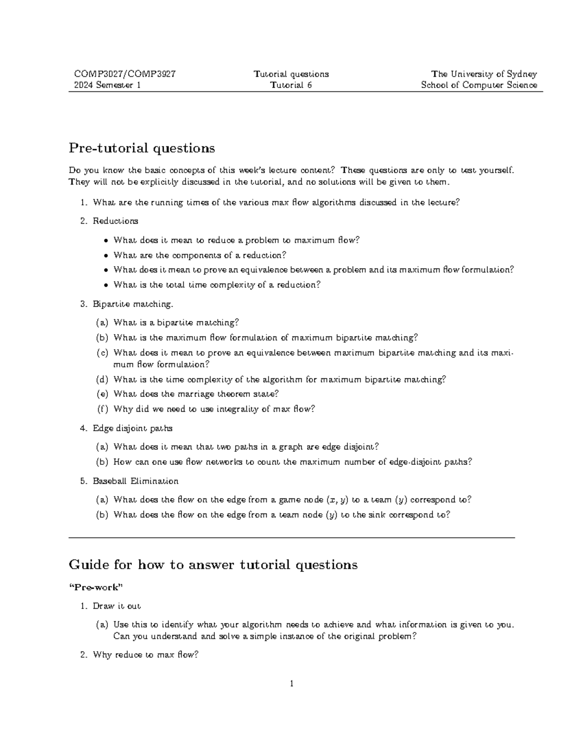 Tutorial 06 3027 Solutions Comp3027 Comp3927 The University Of Sydney 2024 Semester 1