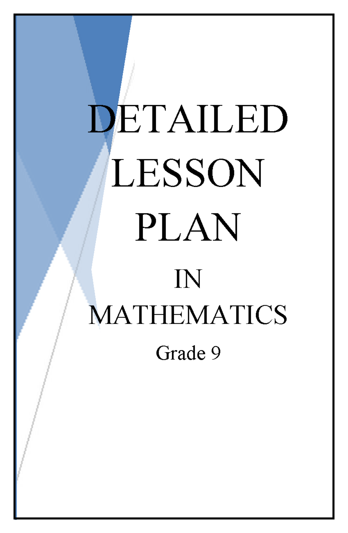 Proportion (demo teaching) - DETAILED LESSON PLAN IN MATHEMATICS Grade ...