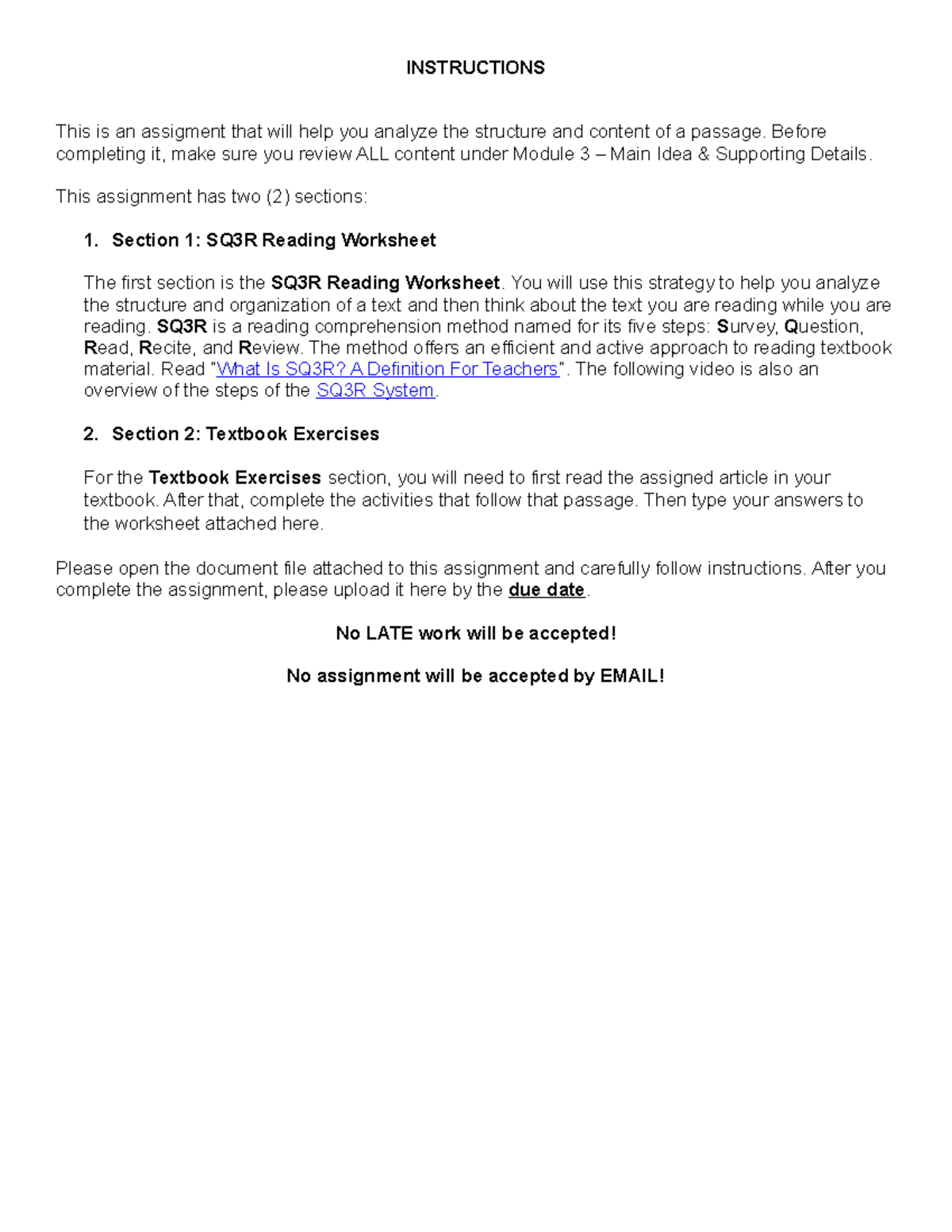 Module 3 Assignment Health Instructions This Is An Assigment That