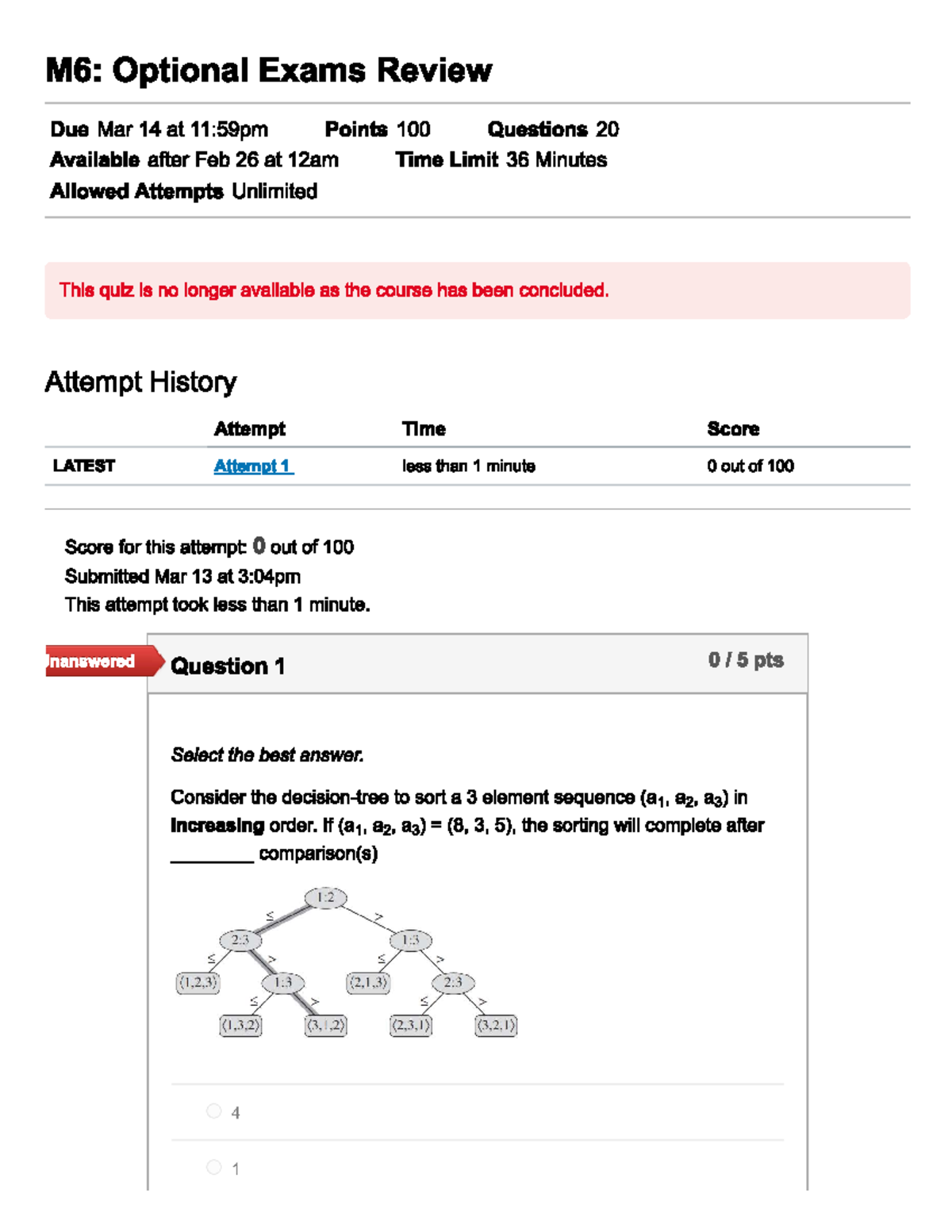 M6ER - Exam review practice - COMP 3270 - Studocu