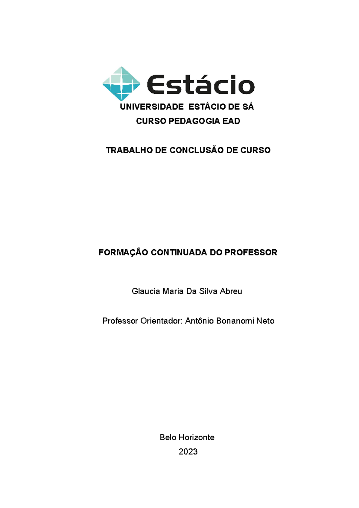 Tcc Ead Estácio Tem Que Apresentar - RETOEDU