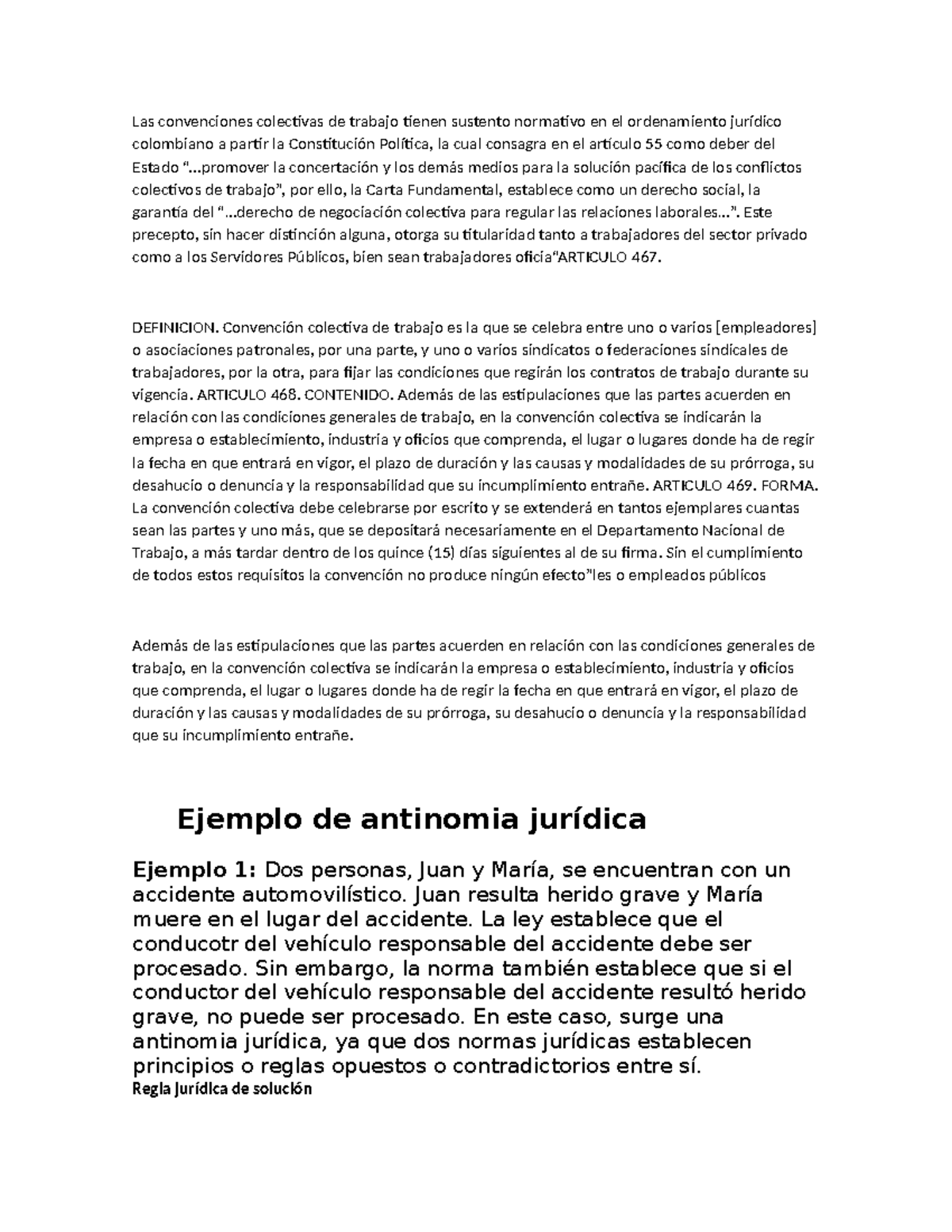 Antinomia Bases - DATOS - Las convenciones colectivas de trabajo tienen ...