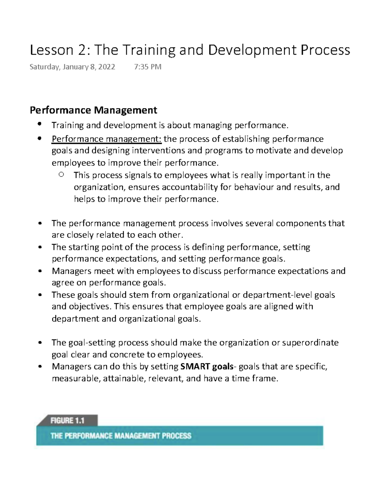Lesson 2 The Training and Development Process - Performance Management ...