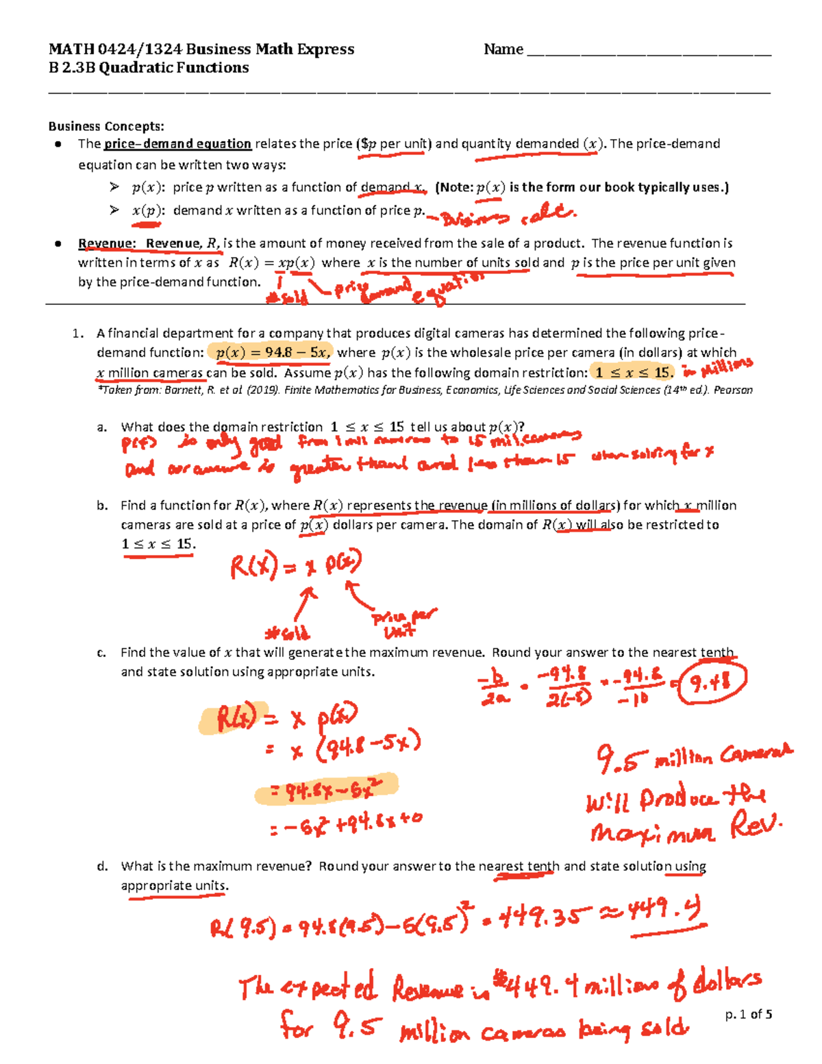 B+2 - section 2.3 notes with examples. - MATH 0424/1324 Business Math ...