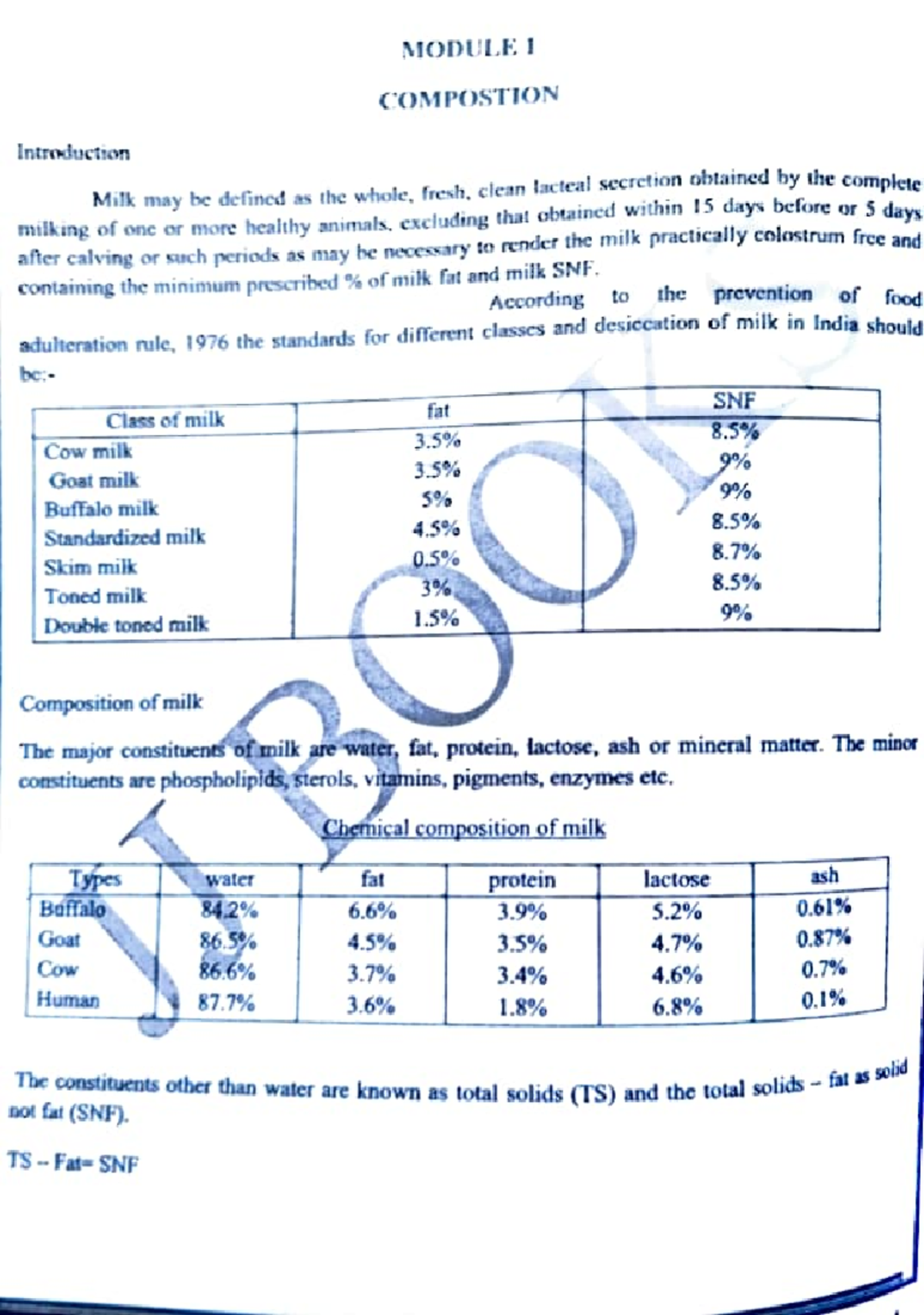 Introduction to milk - Milk definition, composition and factors ...